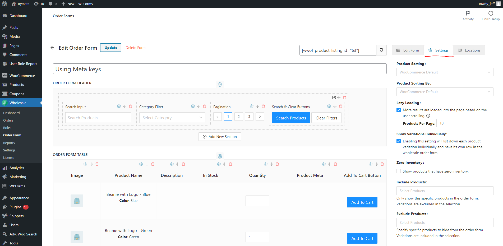 How To Change How Many Product Loads On The Order Form? - Wholesale Suite