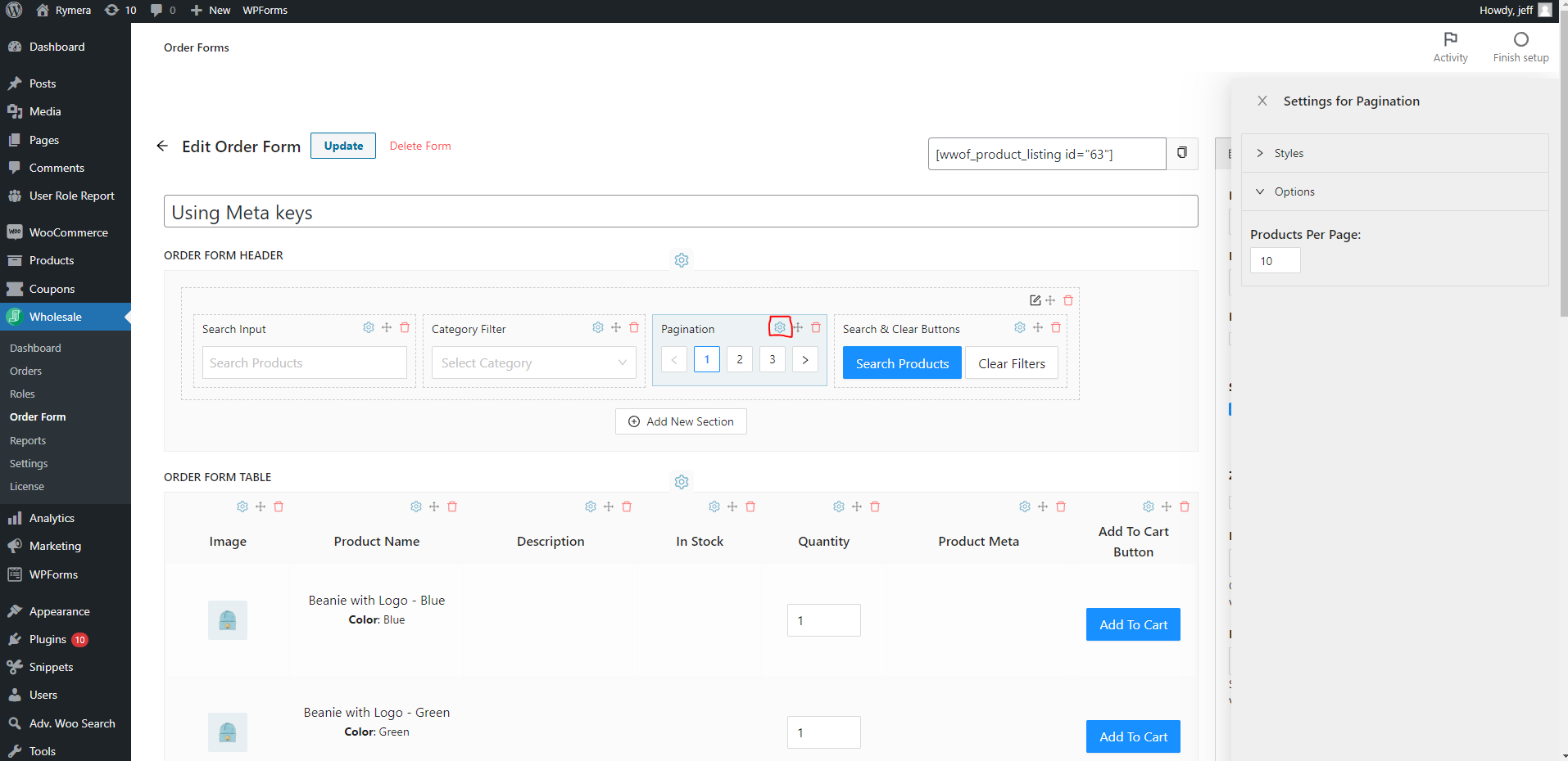 How To Change How Many Product Loads On The Order Form? - Wholesale Suite