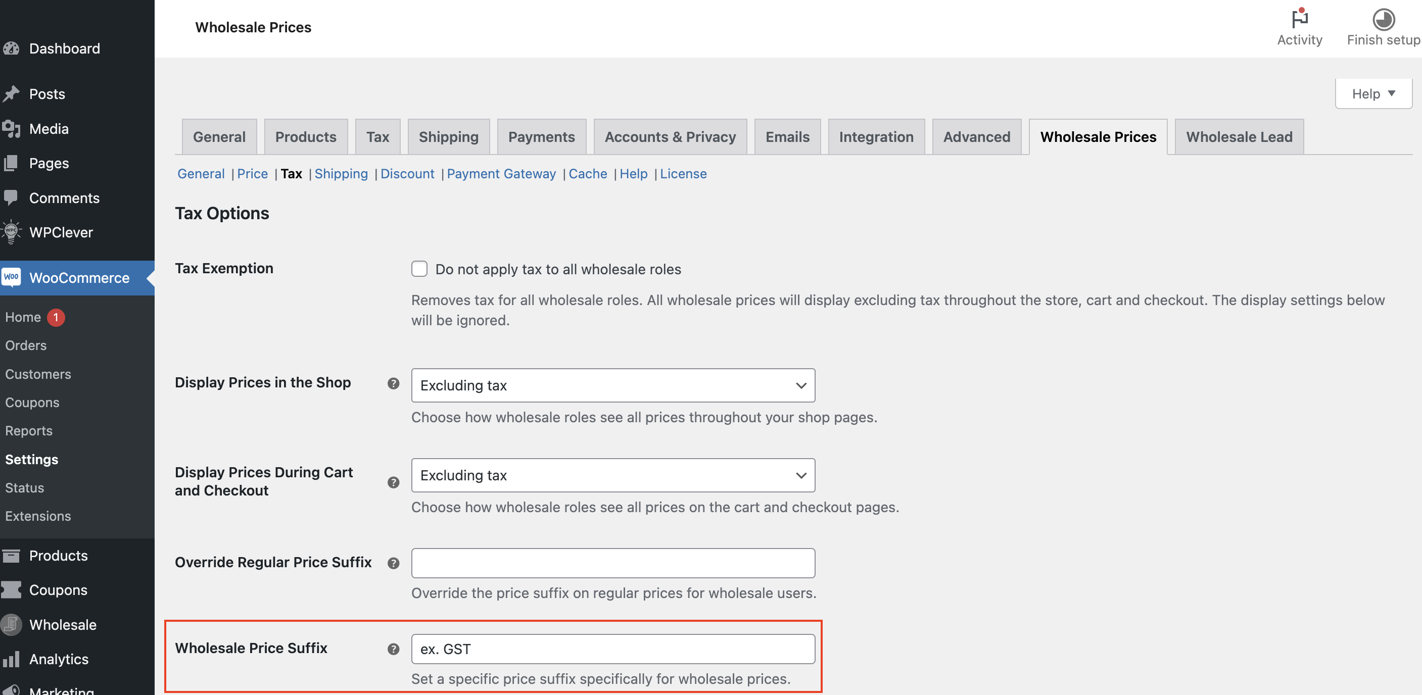 How To Use A Custom Price Suffix For Wholesale Users Wholesale Suite