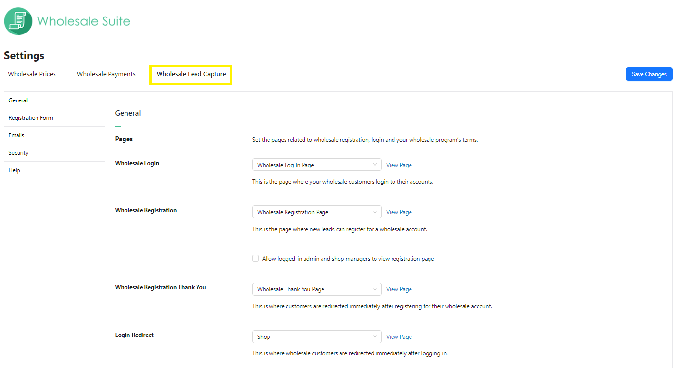 New Wholesale Settings Page For Wholesale Suite!