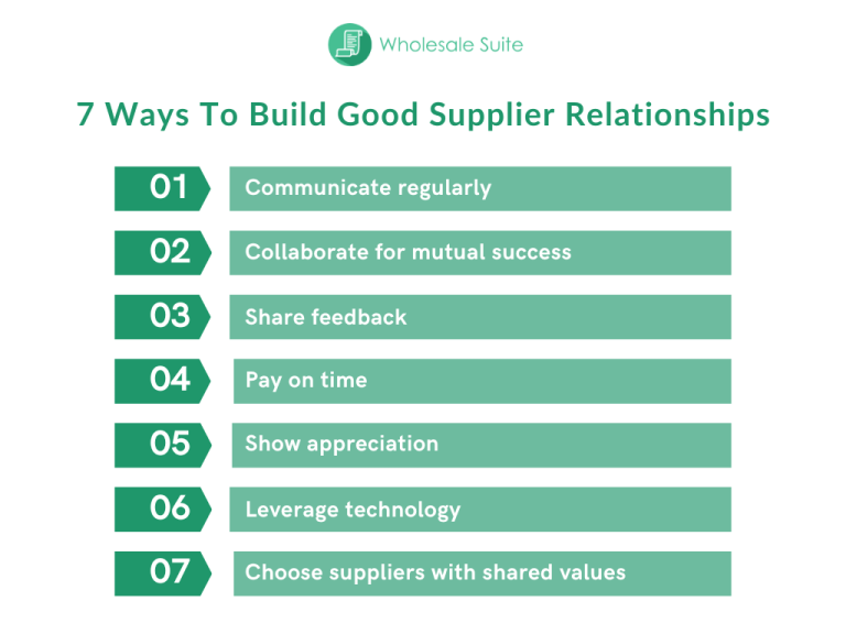 7 Ways To Build A Good Supplier Relationship In Wholesale
