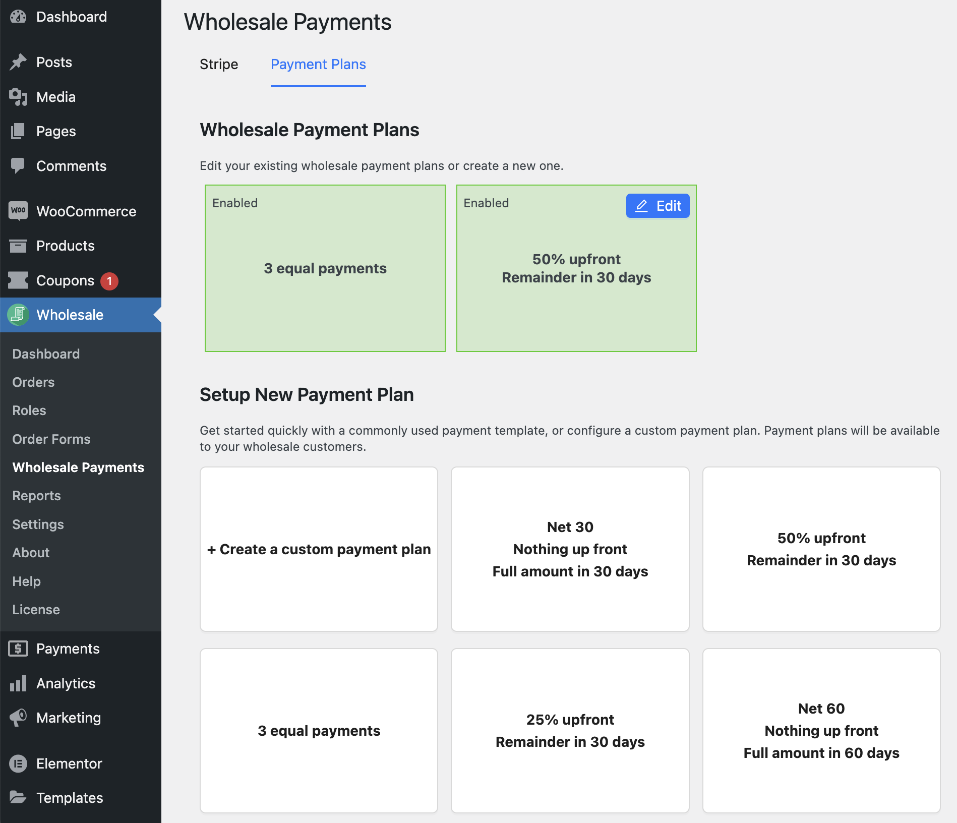 How to Create Payment Plans for Wholesale Customers? - Wholesale Suite